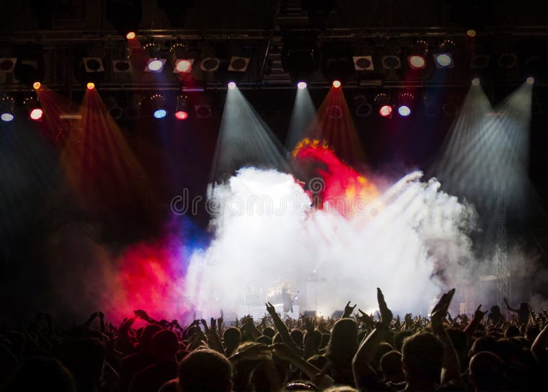 Crowd at concert editorial photography. Image of audience - 34018877