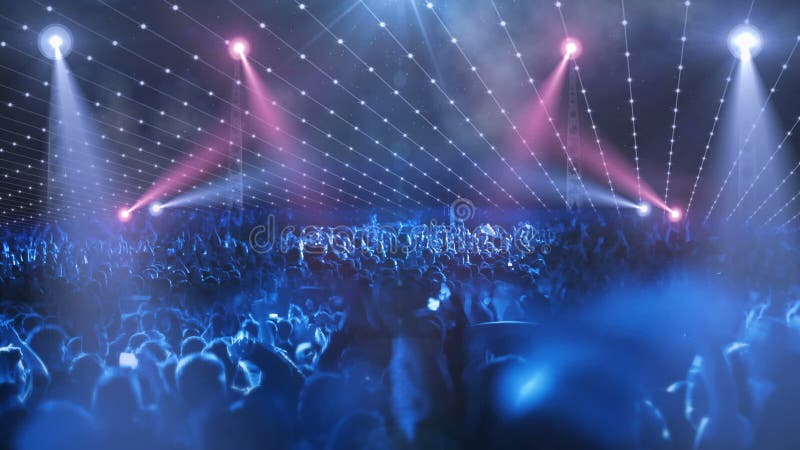 Crowd Concert stage light stock video. Video of data - 57067187