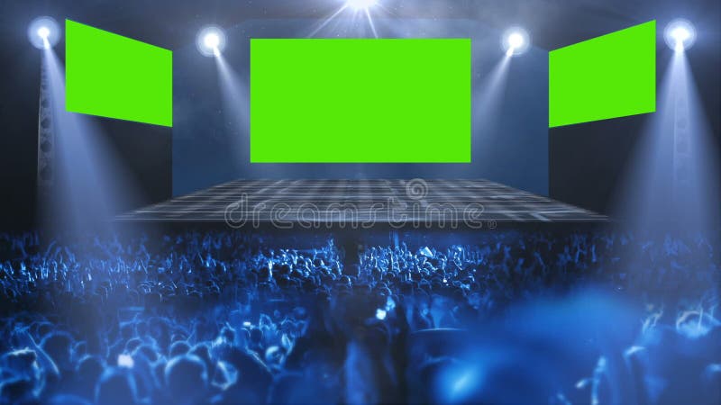 Crowd Concert stage light stock video. Video of active - 57061875