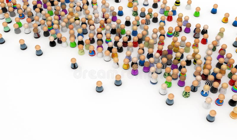 Crowd Control Circle stock illustration. Illustration of community ...
