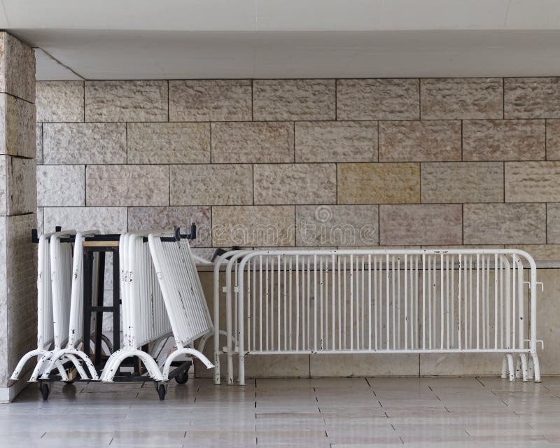 Crowd control barriers stock image. Image of movement - 351818139