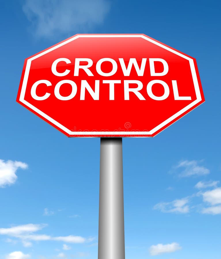Crowd Control Circle stock illustration. Illustration of community ...