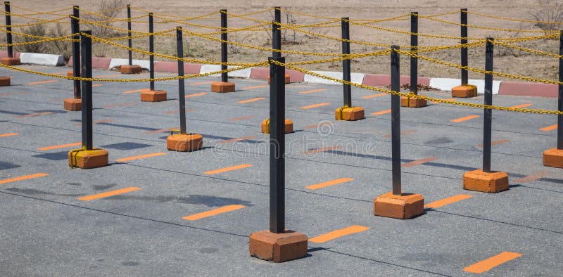 Crowd Control Stanchions stock image. Image of protection - 234855101
