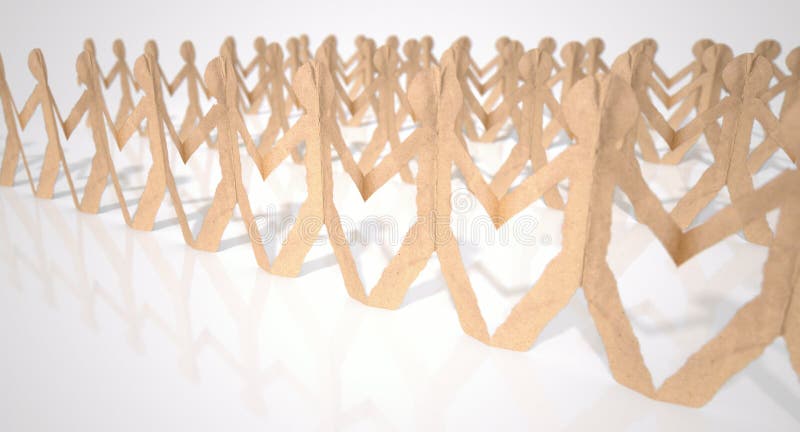 Crowd of Cutout Paper Cardboard Men Stock Image - Image of concept ...