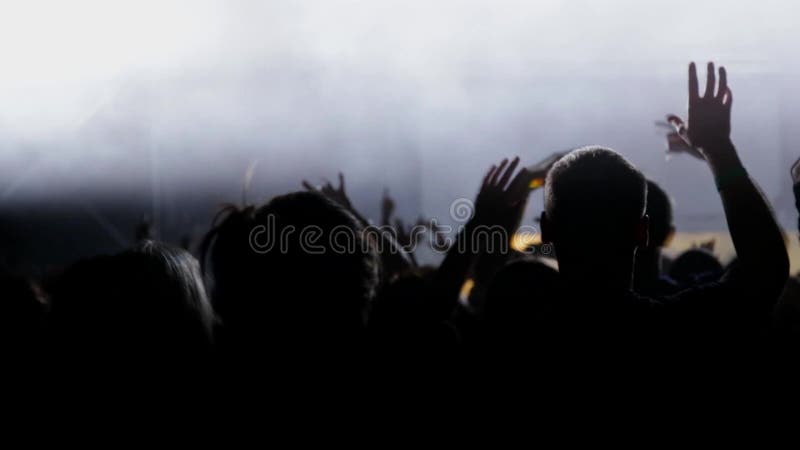 Crowd Dancing at Music Concert. Close-up Stock Footage - Video of city ...