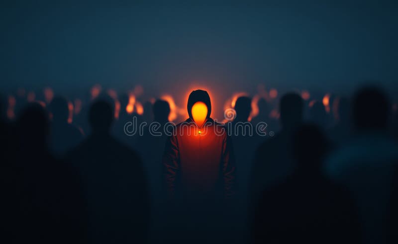 Among a Crowd of Dark Forms, a Luminous Person is Readily Apparent ...