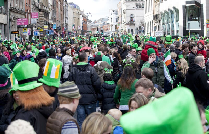 Crowd in Dublin on St. Patrick S Day Editorial Photography - Image of ...