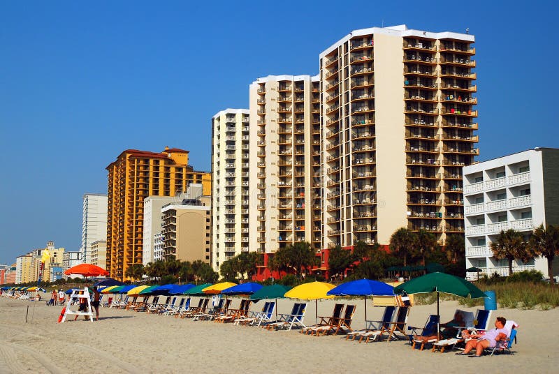 High rises on Myrtle Beach editorial photography. Image of high - 128546997