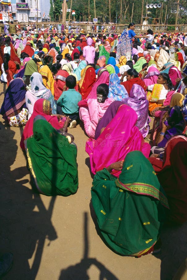Indian Women Crowd for Election Rally India Editorial Image - Image of ...