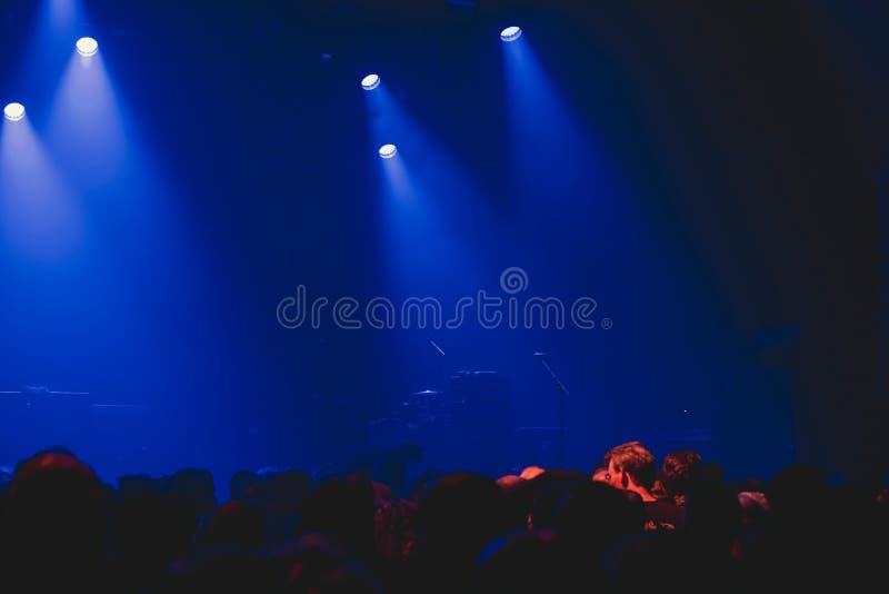Empty Stage Concert Concert Crowd Front Stock Photo