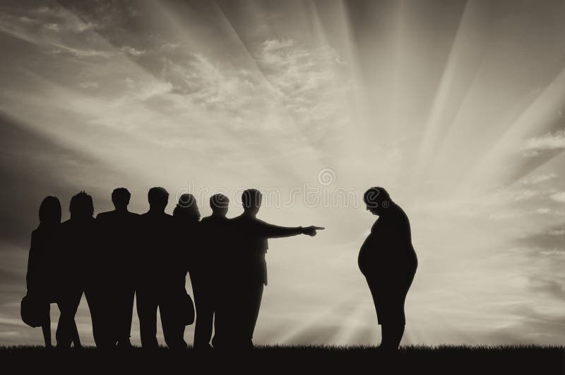 Crowd expels thick man stock illustration. Illustration of waist - 83216520