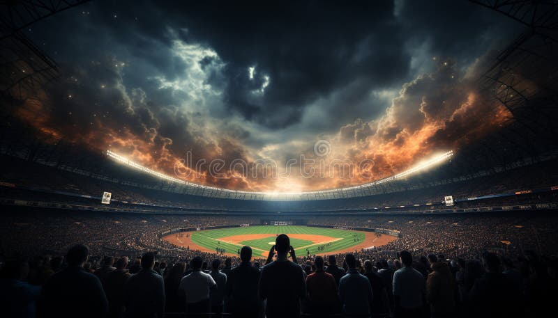 Crowd of Fans Cheering at a Soccer Game Generated by AI Stock Photo ...