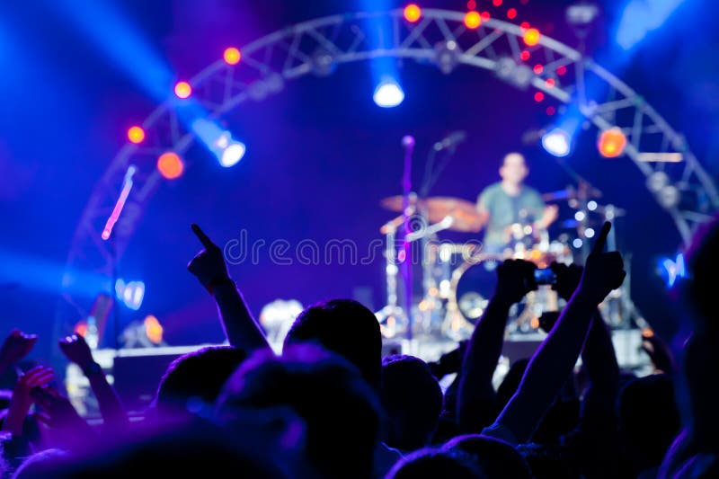 Crowd of fans at a concert stock photo. Image of dance - 19883884