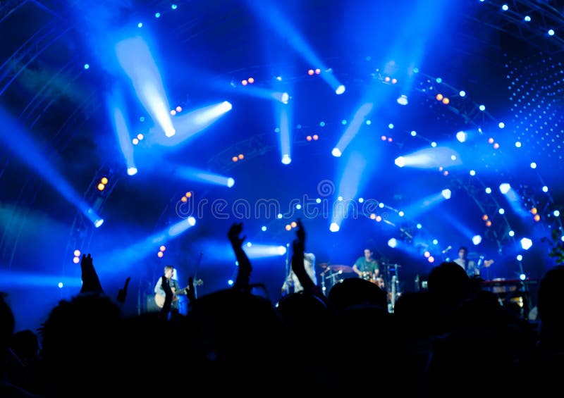 Concert crowd stock photo. Image of light, music, outdoor - 3541634