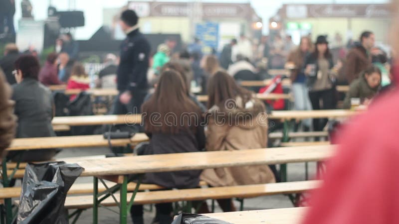 Crowd at Festival on Benches Stock Footage - Video of hall, serve: 47859516