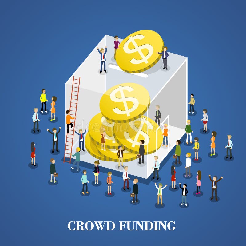 Crowd Funding stock illustration. Illustration of idea - 28865099 Crowd Funding stock illustration. Illustration of idea - 28865099