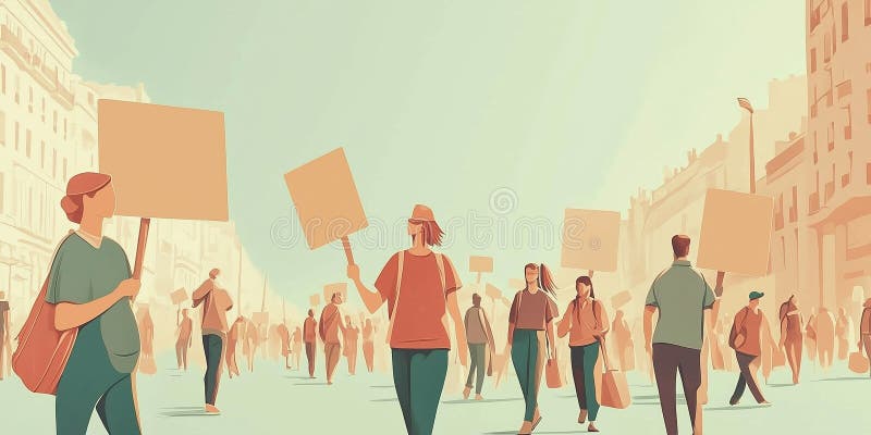 Crowd Gathering To Advocate for Social Change Stock Image - Image of ...