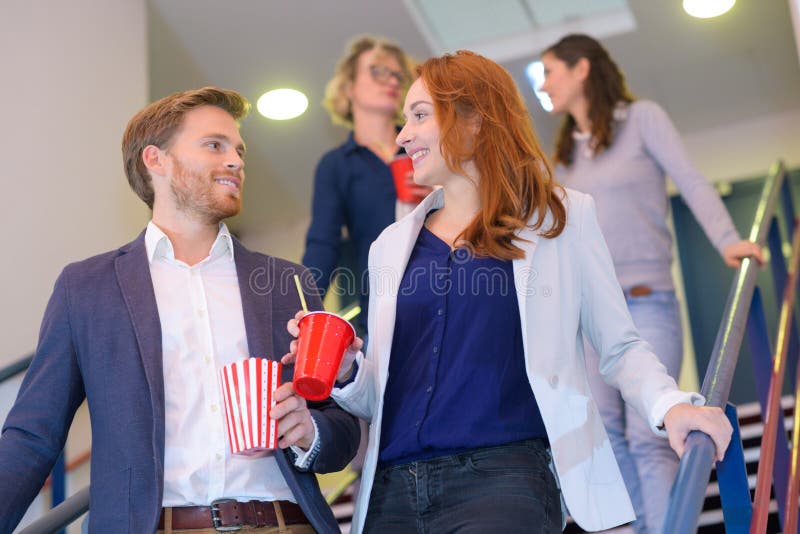Crowd Going Down on Staircase Exit Stock Photo - Image of entertainment ...