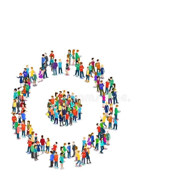 Crowd Group Forming Cog Wheel People Flat 3d Isometric Vector Stock ... Crowd Group Forming Cog Wheel People Flat 3d Isometric Vector Stock ...