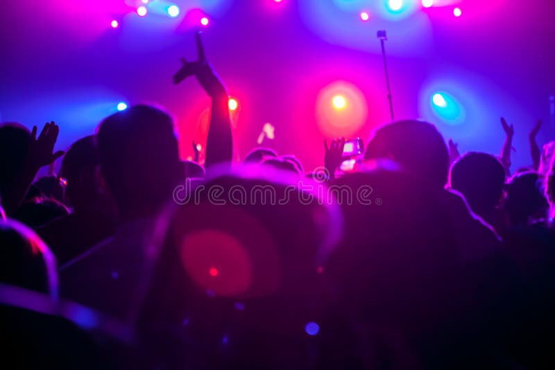 Crowd Having Fun at a Concert. Stock Photo - Image of nightlife, rock ...