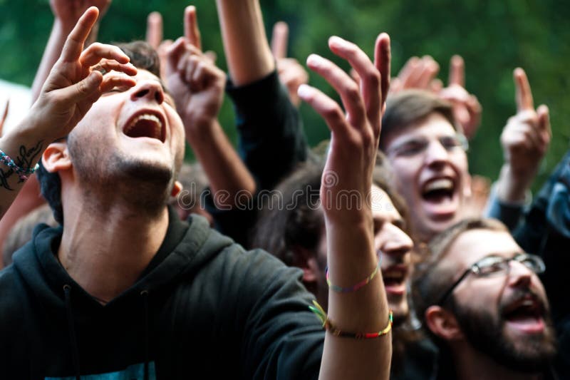 Crowd Having Fun at a Live Concert Editorial Stock Photo - Image of ...