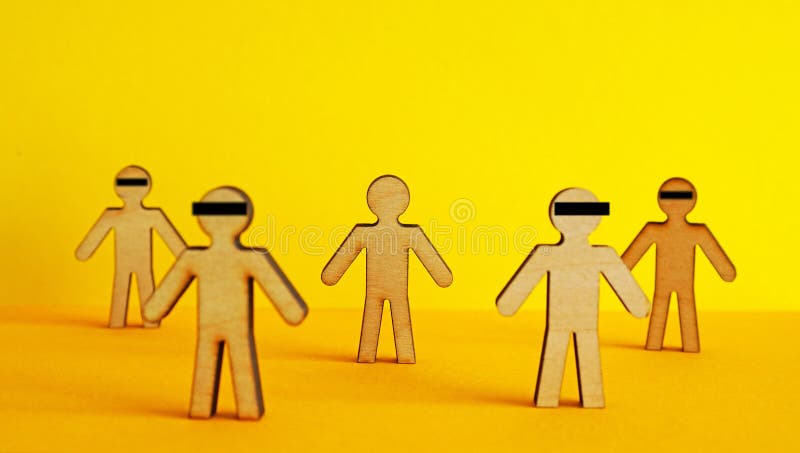 Crowd with Hidden Faces. Privacy and Anonymity. Stock Image - Image of ...