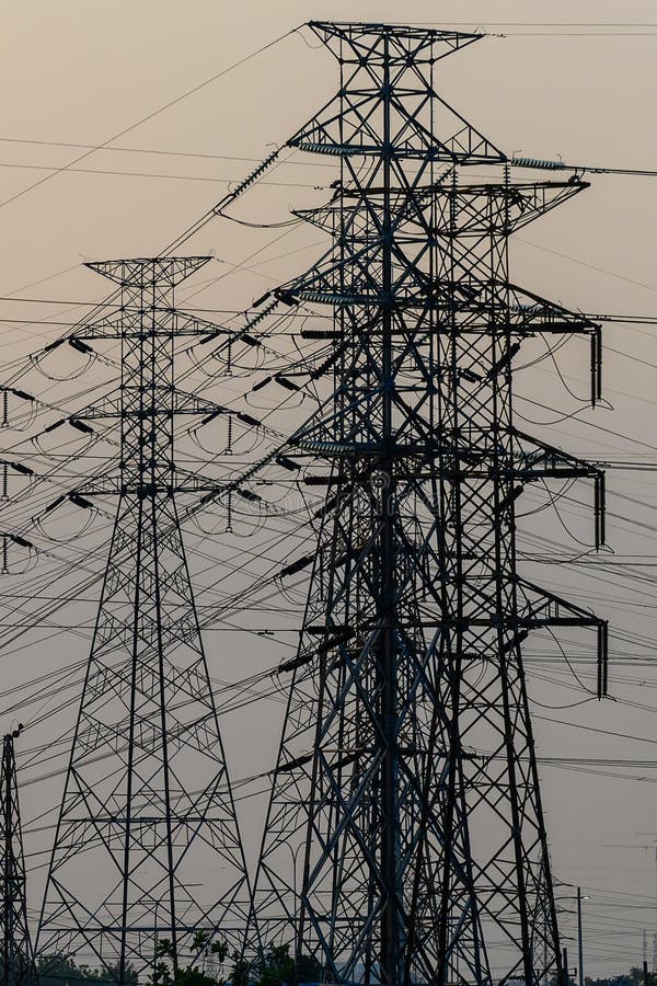 Crowd High Voltage Electrical Cable Stock Image - Image of energy ...