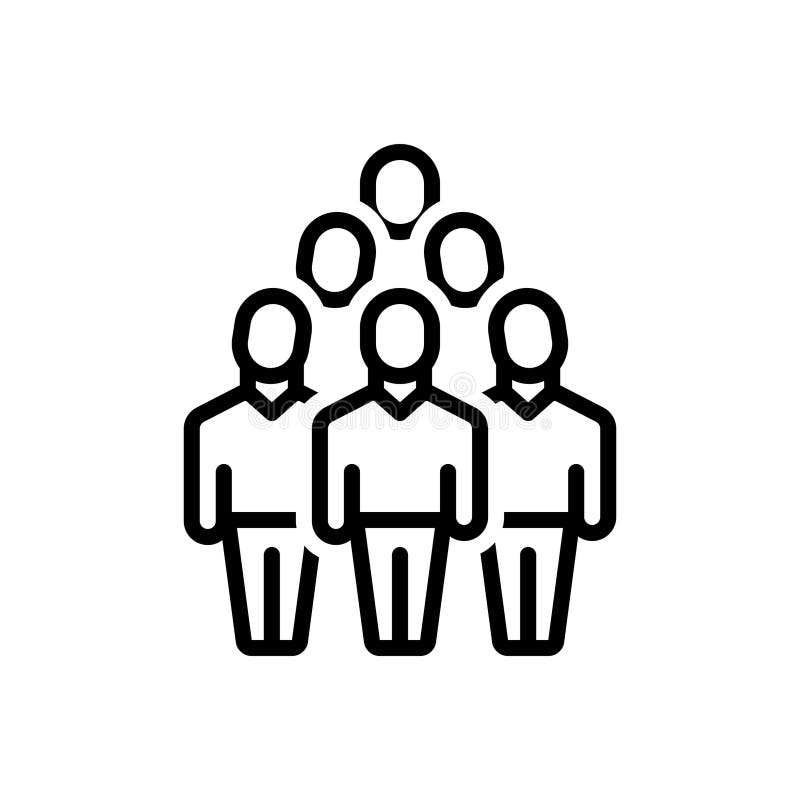 Mix Icon for Crowd, Multitude and Throng Stock Vector - Illustration of ...