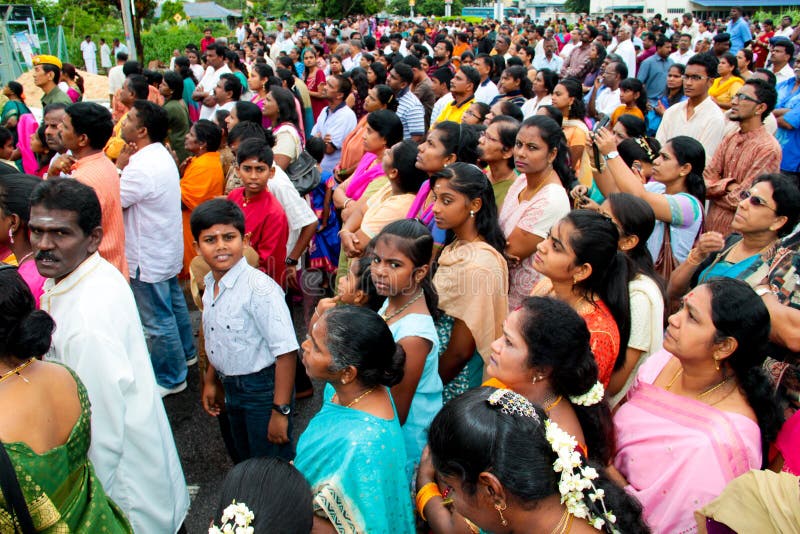 Crowd at Indian Temple Opening Ceremony Editorial Photo - Image of ...