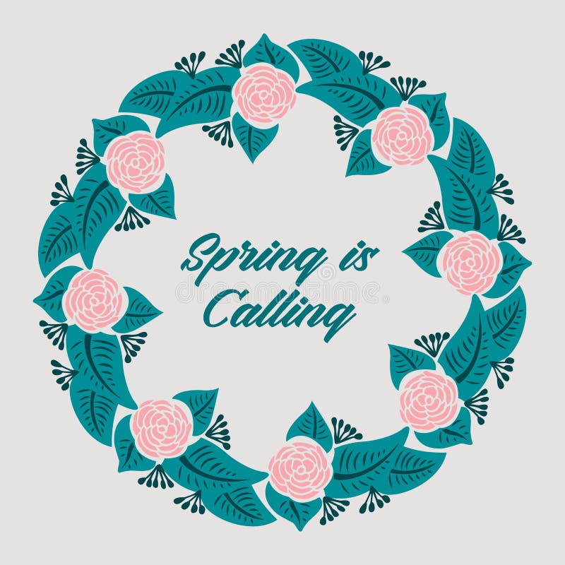 Crowd of Leaf and Flower Frame, for Spring Calling Celebration ...