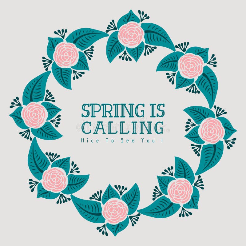 Crowd of Leaf and Flower Frame, for Spring Calling Celebration ...