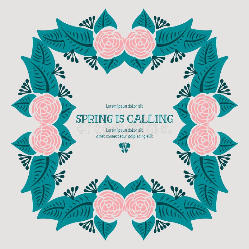 Crowd of Leaf and Flower Frame, for Spring Calling Celebration ...