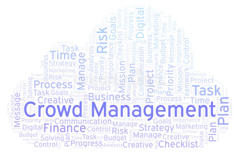 Crowd Management Word Cloud, Made with Text only. Stock Illustration ...
