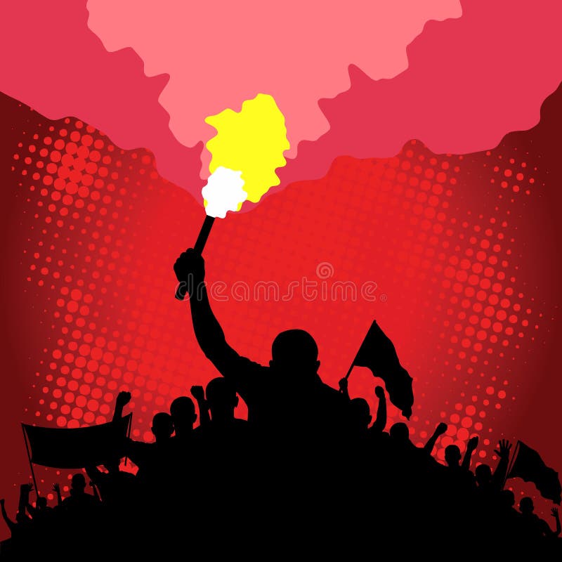 Marching Crowd Silhouette Stock Illustrations – 310 Marching Crowd ...