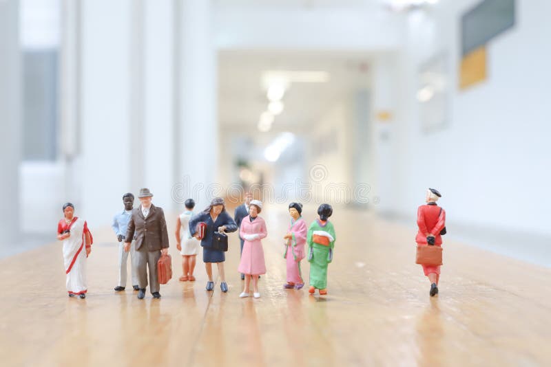 Crowd of Mini Figures are Conference Hall Stock Photo - Image of retail ...