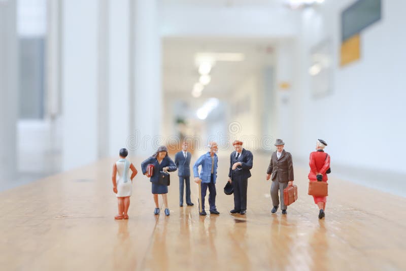 Crowd of Mini Figures are Conference Hall Stock Image - Image of hall ...