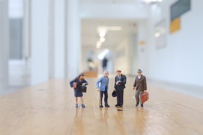 Crowd of Mini Figures are Conference Hall Stock Photo - Image of people ...