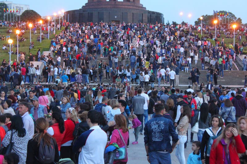 Crowd in park editorial photography. Image of stroll - 54723137