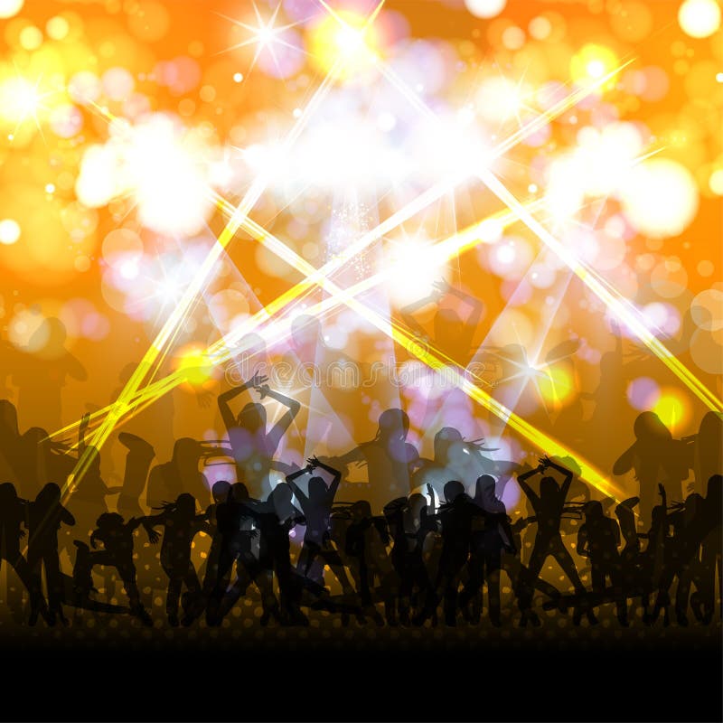 Crowd of Party People stock vector. Illustration of light - 27069588