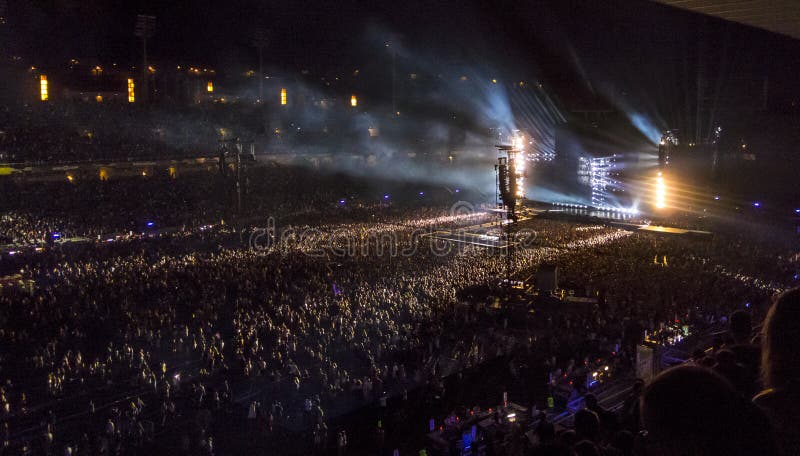 Crowd Partying at a Rock Concert. Stock Photo - Image of audience ...