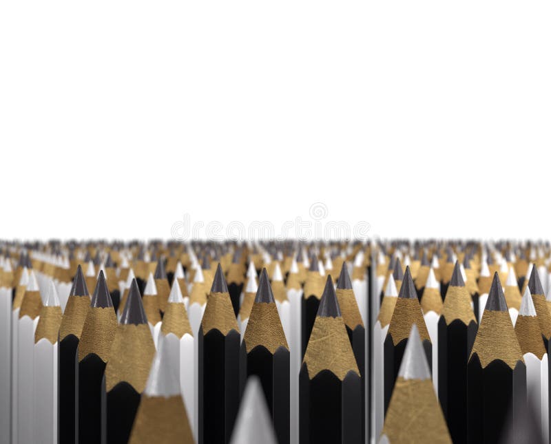 Crowd of pencils stock illustration. Illustration of random - 31416682