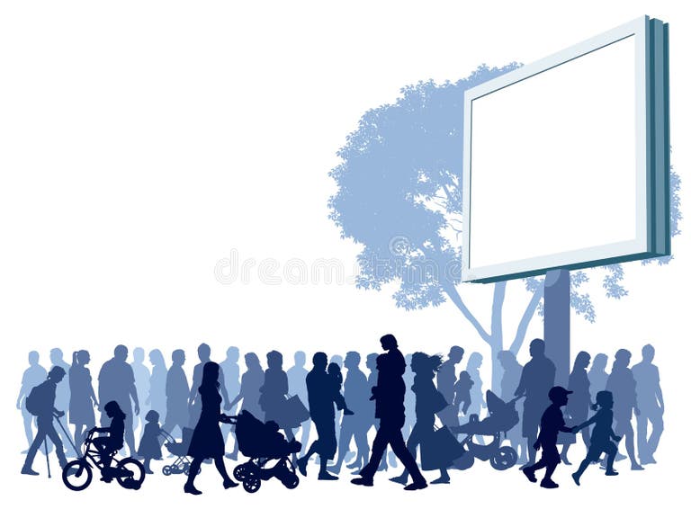 Crowd People Shopping Street Stock Illustrations – 5,624 Crowd People ...