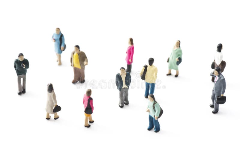 Crowd of Miniature Toy People Stock Photo - Image of figurine, doll ...