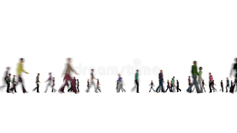 Crowd of People Blurred Walk on White Bg Stock Footage - Video of ...