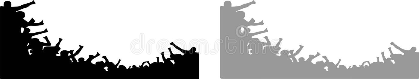 Crowd Cheering Shadow Stock Illustrations – 330 Crowd Cheering Shadow ...