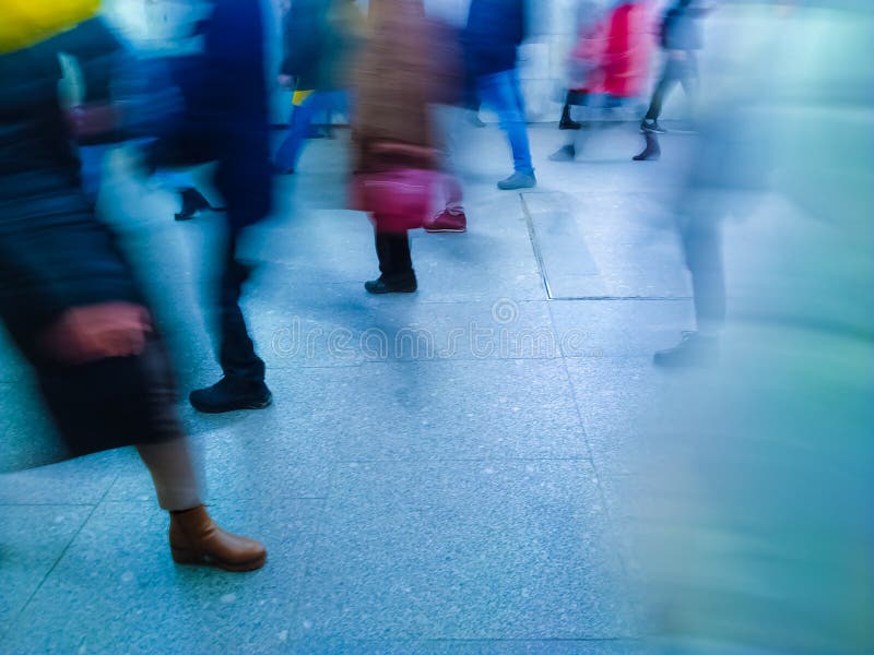 The Crowd of People in the City is Walking in Different Directions ...
