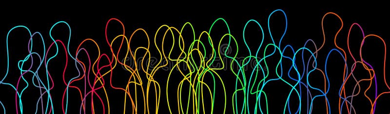 Crowd of People Connected Together Creative Concept Idea of Diversity ... Crowd of People Connected Together Creative Concept Idea of Diversity ...