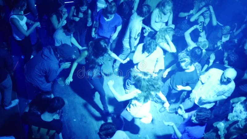 Crowd of People Dancing in a Club Slow Motion Stock Footage - Video of ...