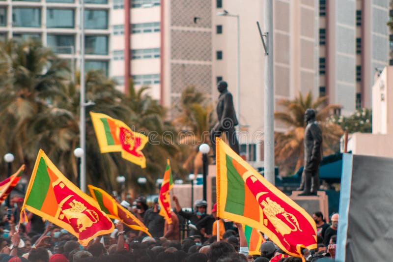 Crowd of People at the Demonstration in Colombo, Sri Lanka Editorial ...