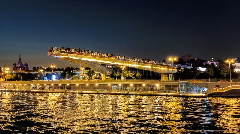 Crowd of People on the Evening Floating Bridge Editorial Image - Image ...